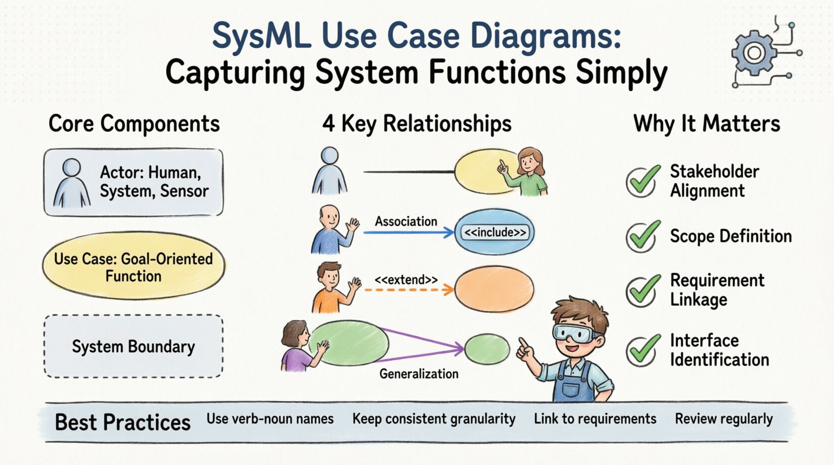 Diagramas de casos de uso de SysML: Capturando funciones del sistema de ...